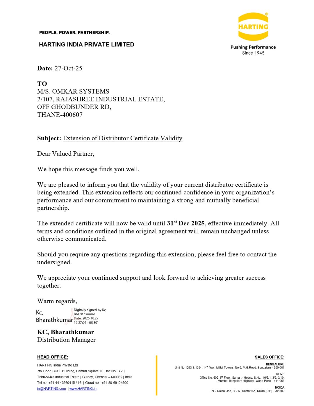 Harting Connectors Distributors in Mumbai, India | Harting India