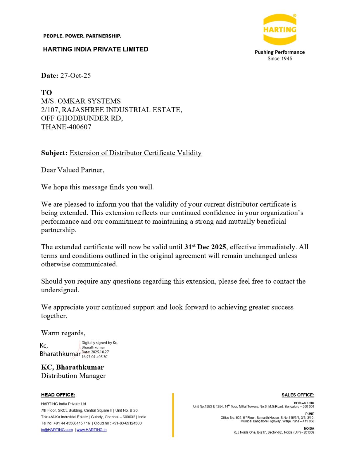 Harting Connectors Distributors in Mumbai, India | Harting India